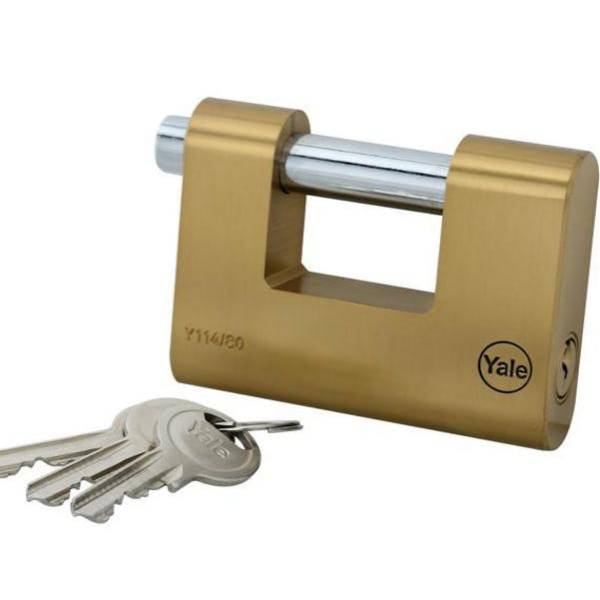 Yale Padlock Brass 80mm - Bandridge Hardware & Manufacturing